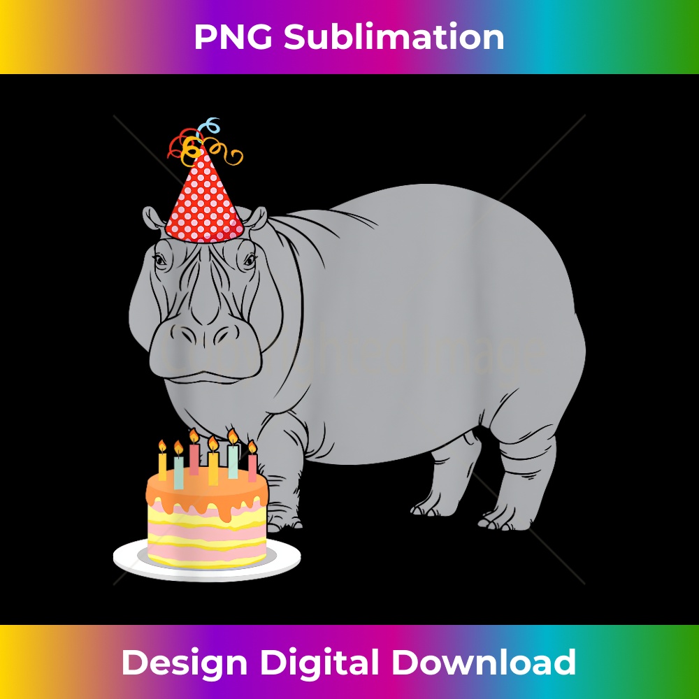 Happy Birthday Hippo Zoo Animal Lover Party Hat Cake Candles | Inspire ...