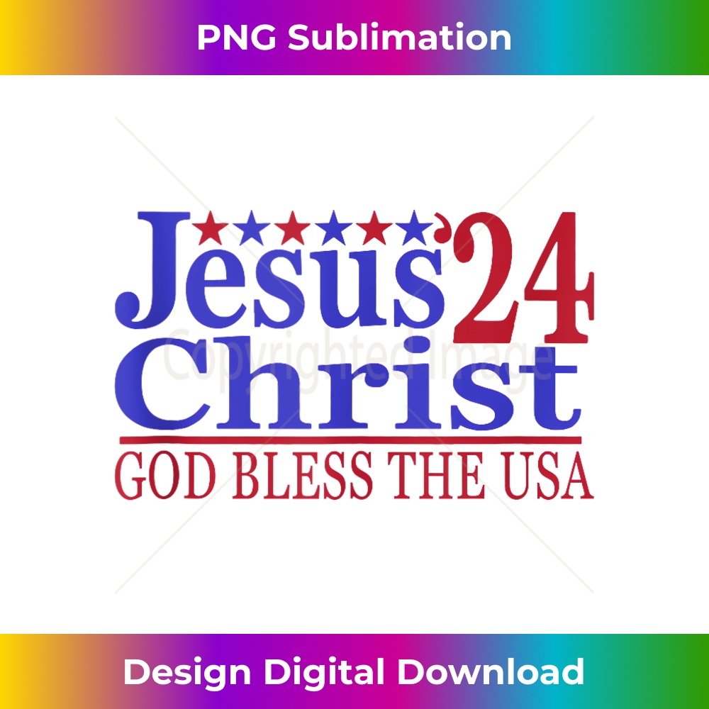 Jesus Christ 2024 God Bless The USA, 2024 Election Tank T - | Inspire ...