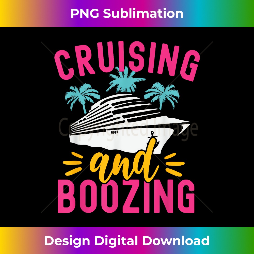 Funny Cruise Girl's Trip Cruise Lovers Cruisin and Boozin - | Inspire Uplift