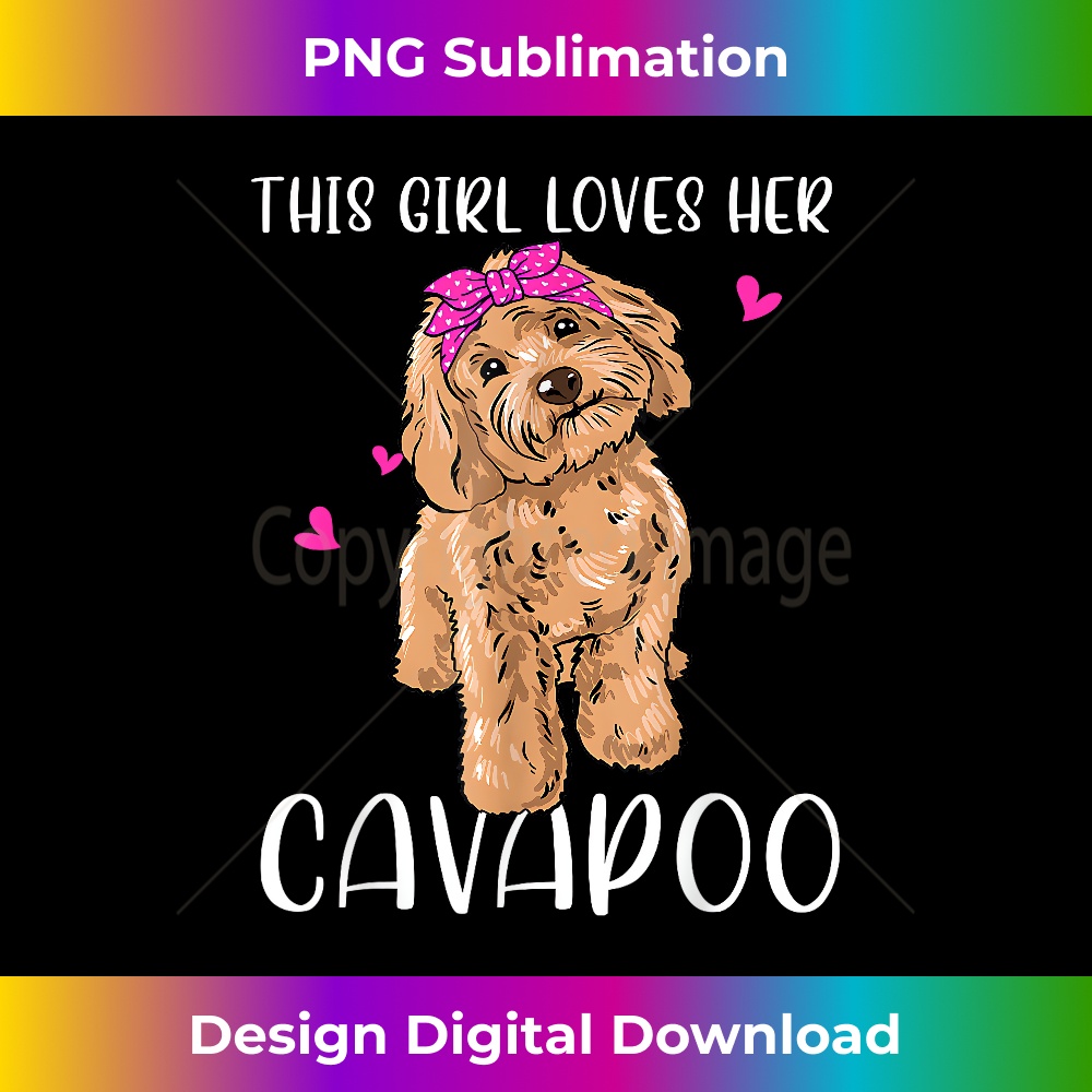 This Girl Loves Her Cavapoo Wear Pink Polka Dots Bow Dog - A | Inspire ...