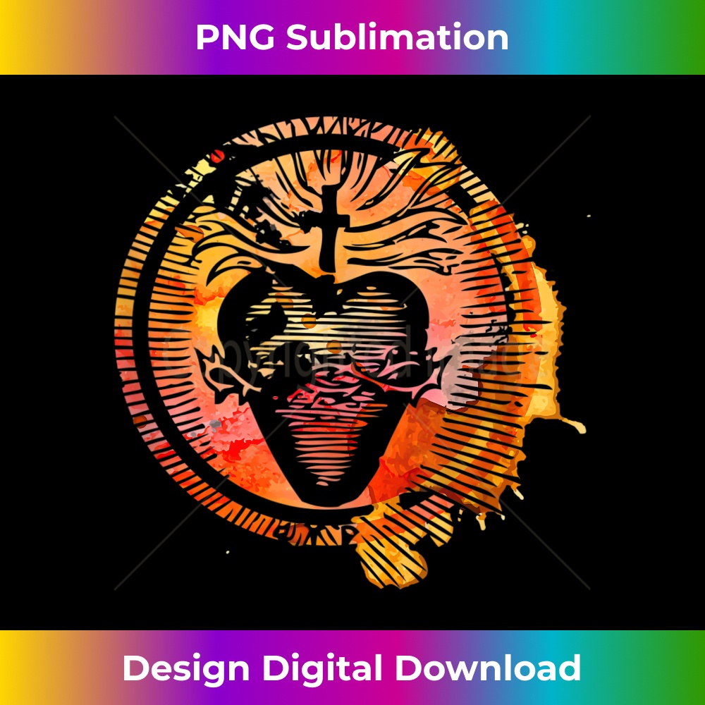 Sacred Heart of Jesus Watercolor Catholic Tank - Sleek Subli | Inspire ...