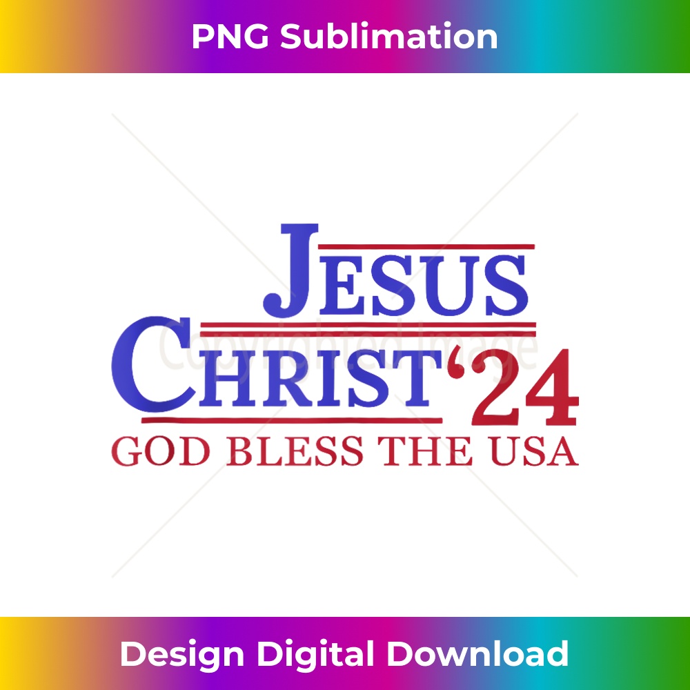 Jesus Christ 2024 God Bless The USA Tank T - Artisanal Subli - Inspire ...