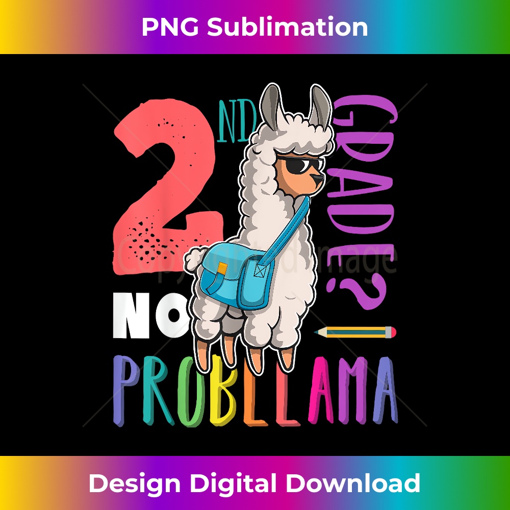No Prob Llama 2nd Grade Back to School Girl - Vibrant Sublim | Inspire ...
