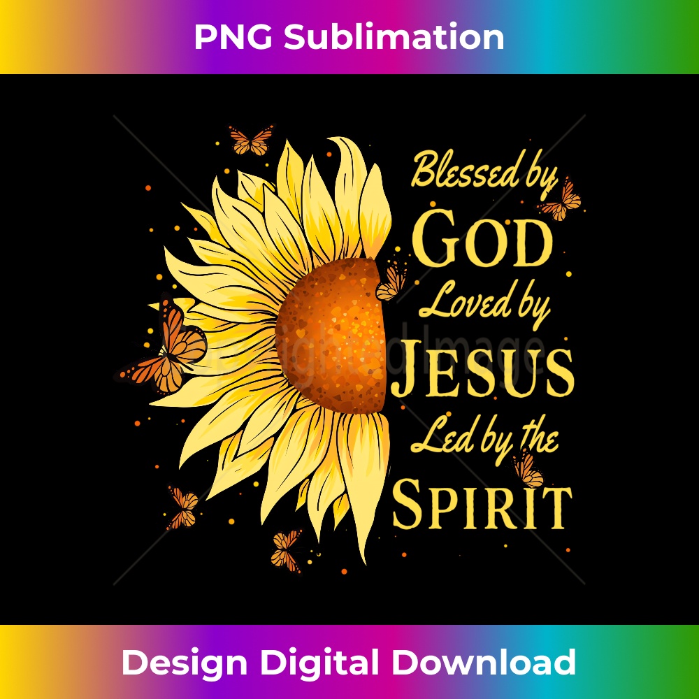 Blessed By God - Loved By Jesus, Sunflower Long Sl - Deluxe | Inspire ...
