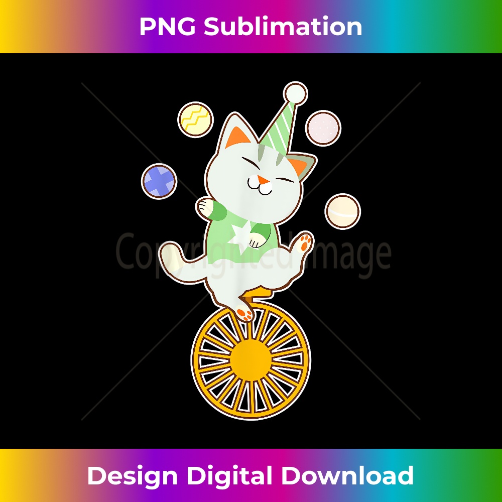 Cute Cat Juggling Circus Balls Animal Unicycle Art - Edgy Su | Inspire ...