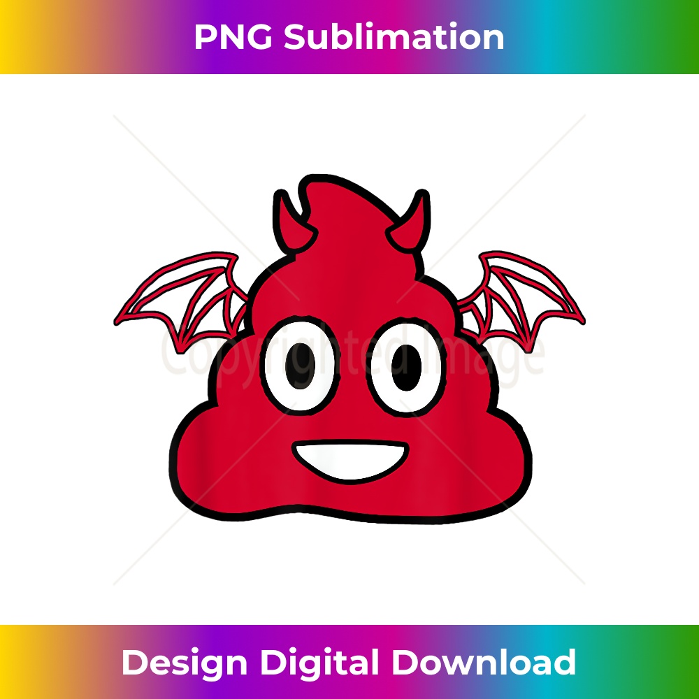 Halloween Devil Poop Emoticon - Edgy Sublimation Digital Fil | Inspire ...
