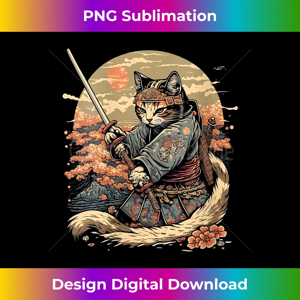 Womens Japanese Art Cat Ninja Ukiyo-e Anime Style Samurai Ca | Inspire ...