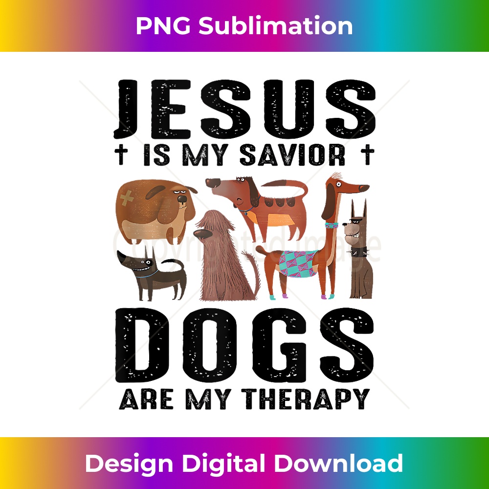 Jesus is my savior dogs are my therapy Tank T - Bespoke Subl | Inspire ...