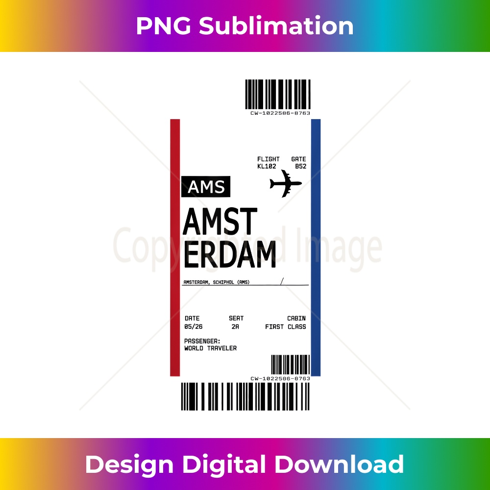 First Class Boarding Pass Amsterdam Flight Ticket - Eco-Frie | Inspire ...