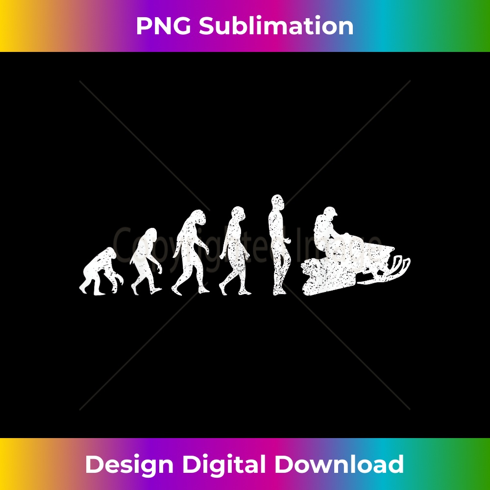 Funny Snowmobiling Biker Gift Cool Snowmobile Evolution - In | Inspire Uplift