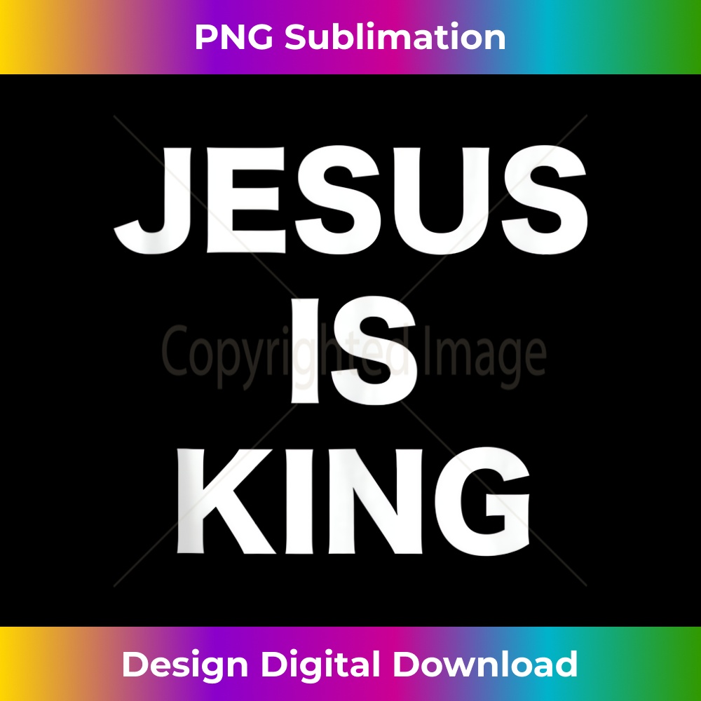 Jesus is King Bold White Text Christian Religious Faith Tank | Inspire ...