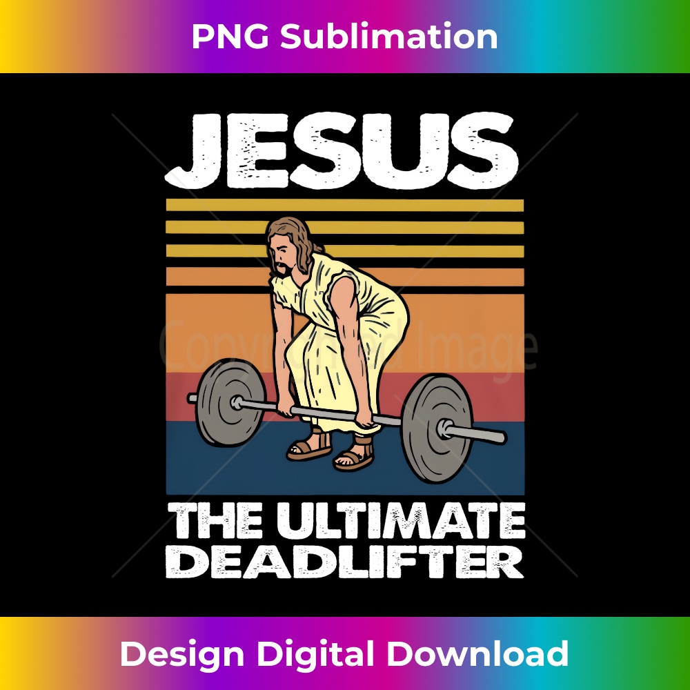 Jesus the ultimate deadlifter vintage Long Sl - Deluxe PNG S - Inspire ...