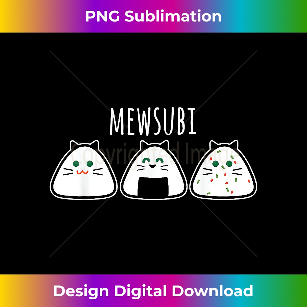 Funny Kawaii Cat Musubi Sushi - Classic Sublimation PNG File - Inspire ...
