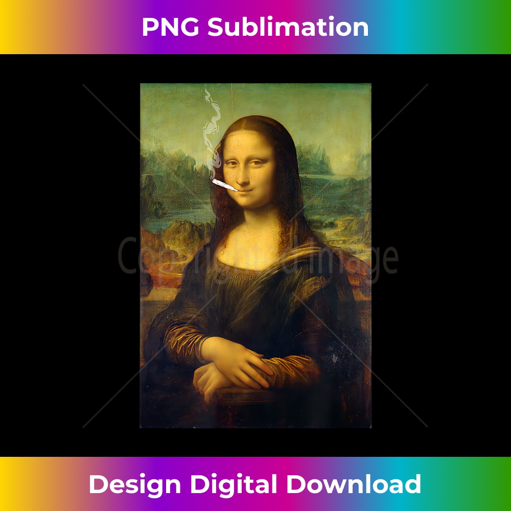 Mona Lisa Smoking A Joint Funny Leonardo da Vinci Art - Luxe - Inspire ...