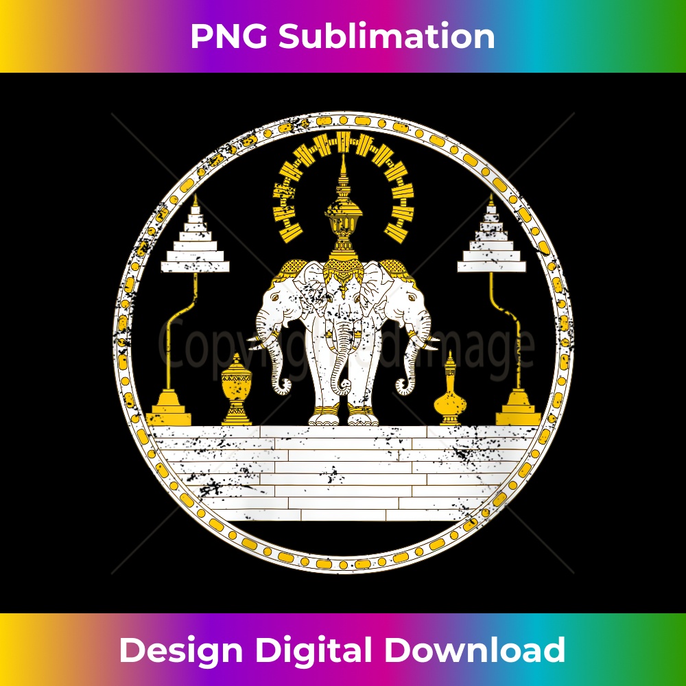 Womens Laos Erawan Three Headed Elephant Kingdom of Laos V-N - Inspire ...