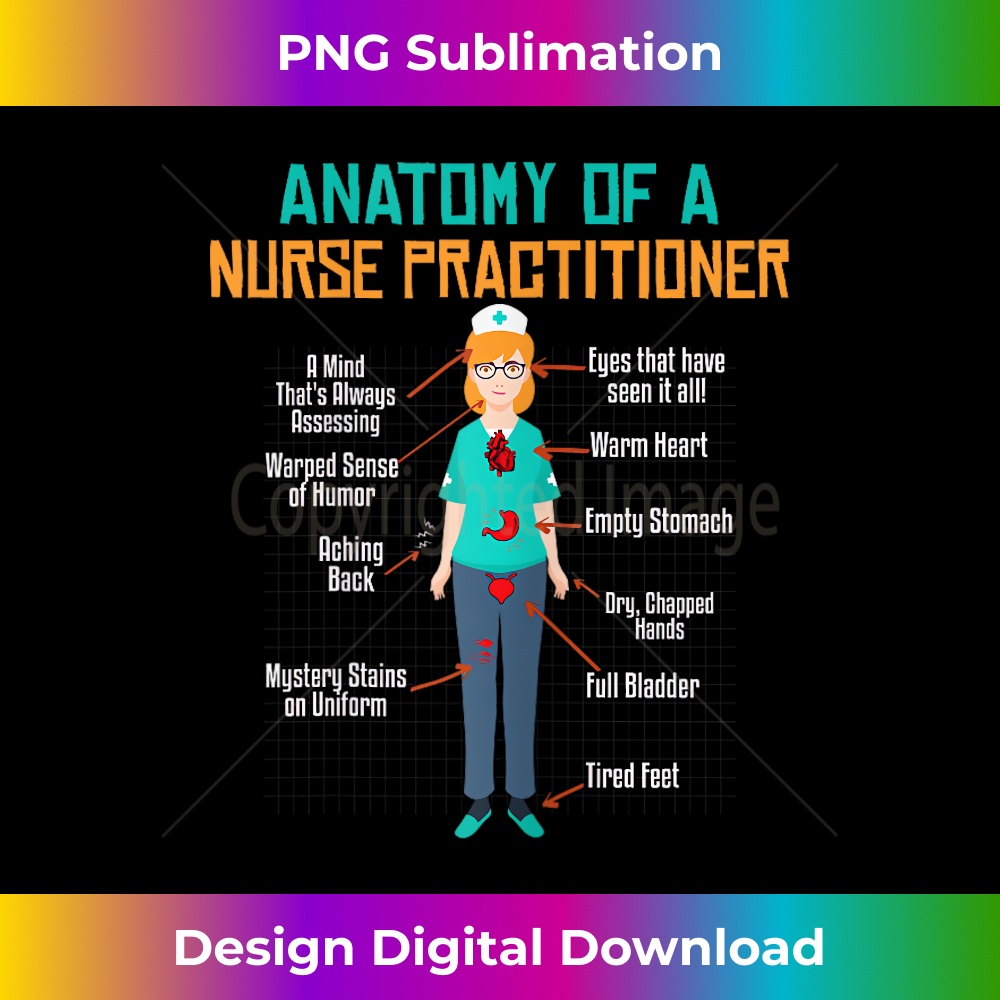 Funny Nursing Gift Anatomy of a Nurse Practitioner School - | Inspire Uplift