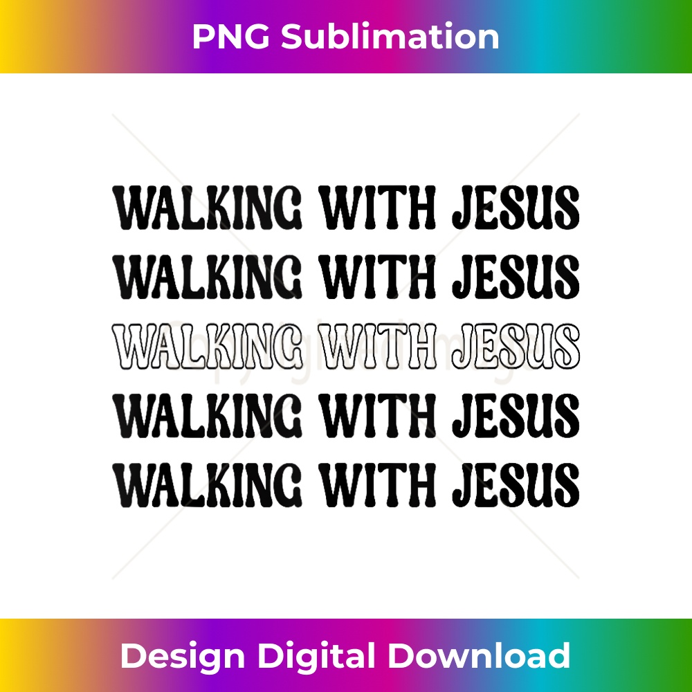 Walking With Jesus Religious Motivation Christian Tank T - M | Inspire ...
