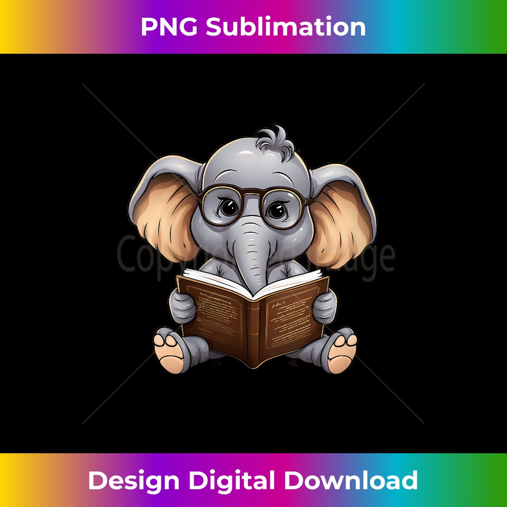 Elephant Reading Book Funny Bookworm Book Nerd Reader Kids V | Inspire ...