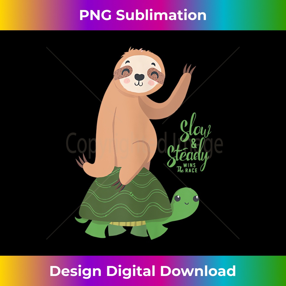 Sloth riding turtle. Slow and steady wins the race. Tank Top | Inspire ...