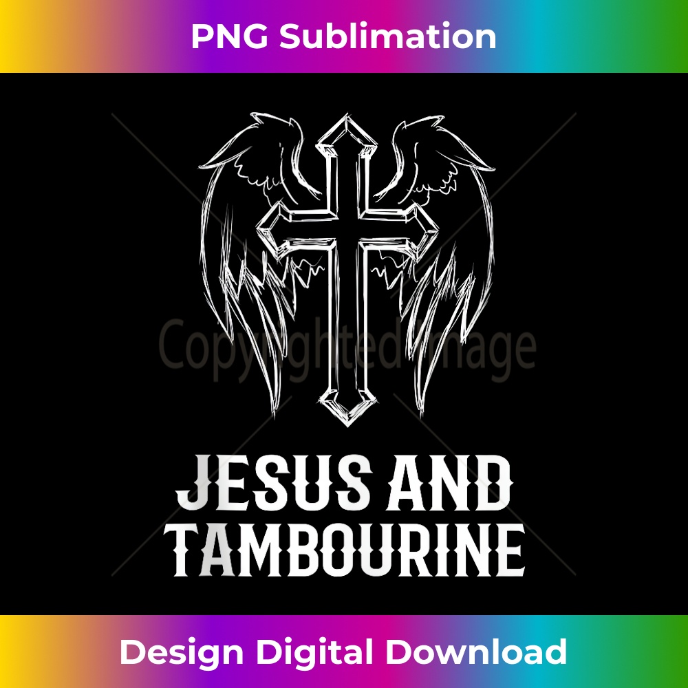 Tambourinists Jesus and Tambourine Christian Tambourine Ta - Inspire Uplift