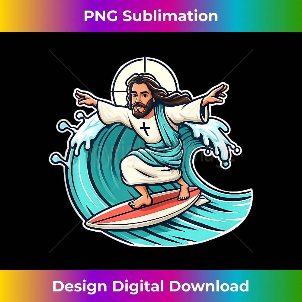 Surfing Jesus Tank - Sophisticated PNG Sublimation File - Ch | Inspire ...