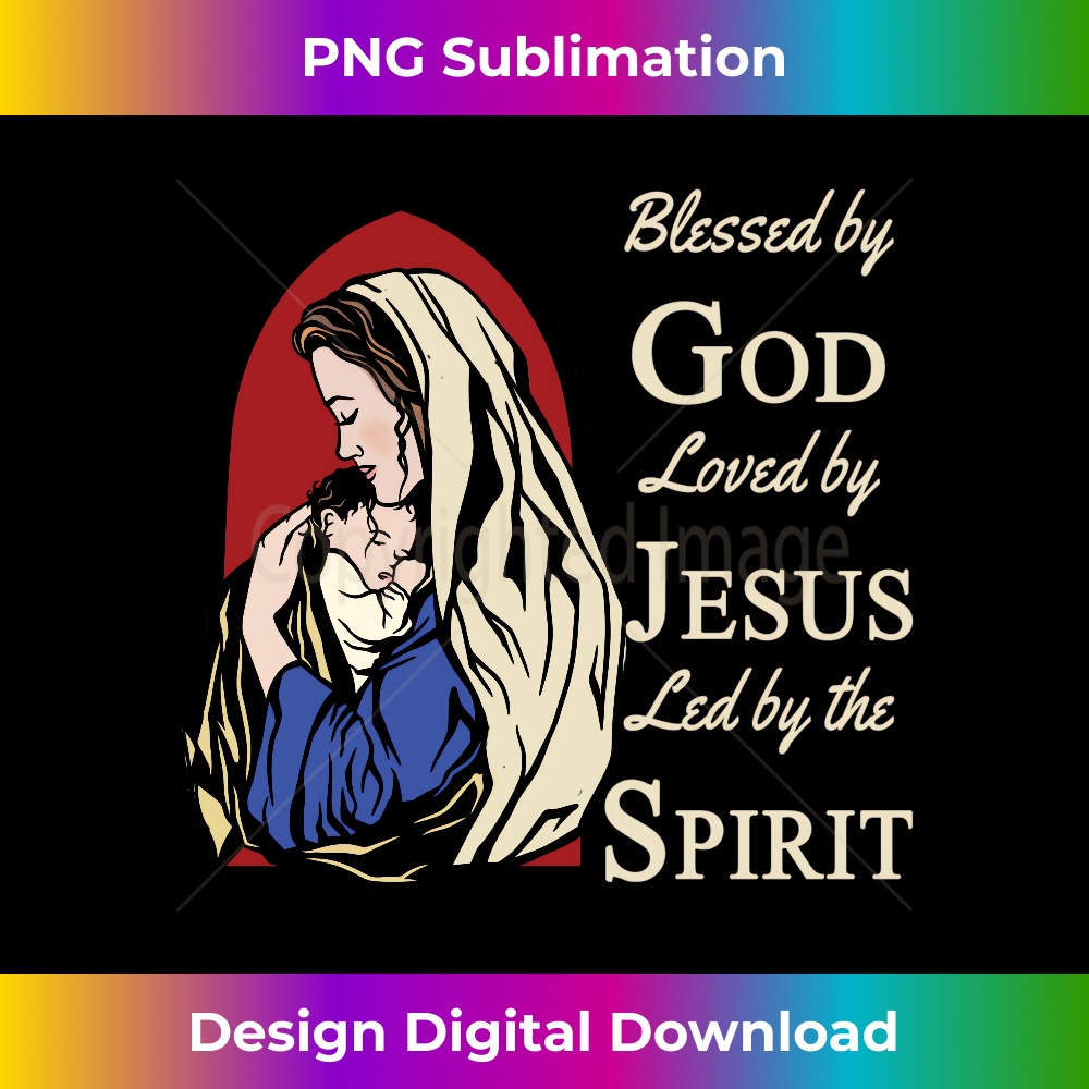 Blessed By God - Loved By Jesus, Mary And Jesus Long Slee - | Inspire ...