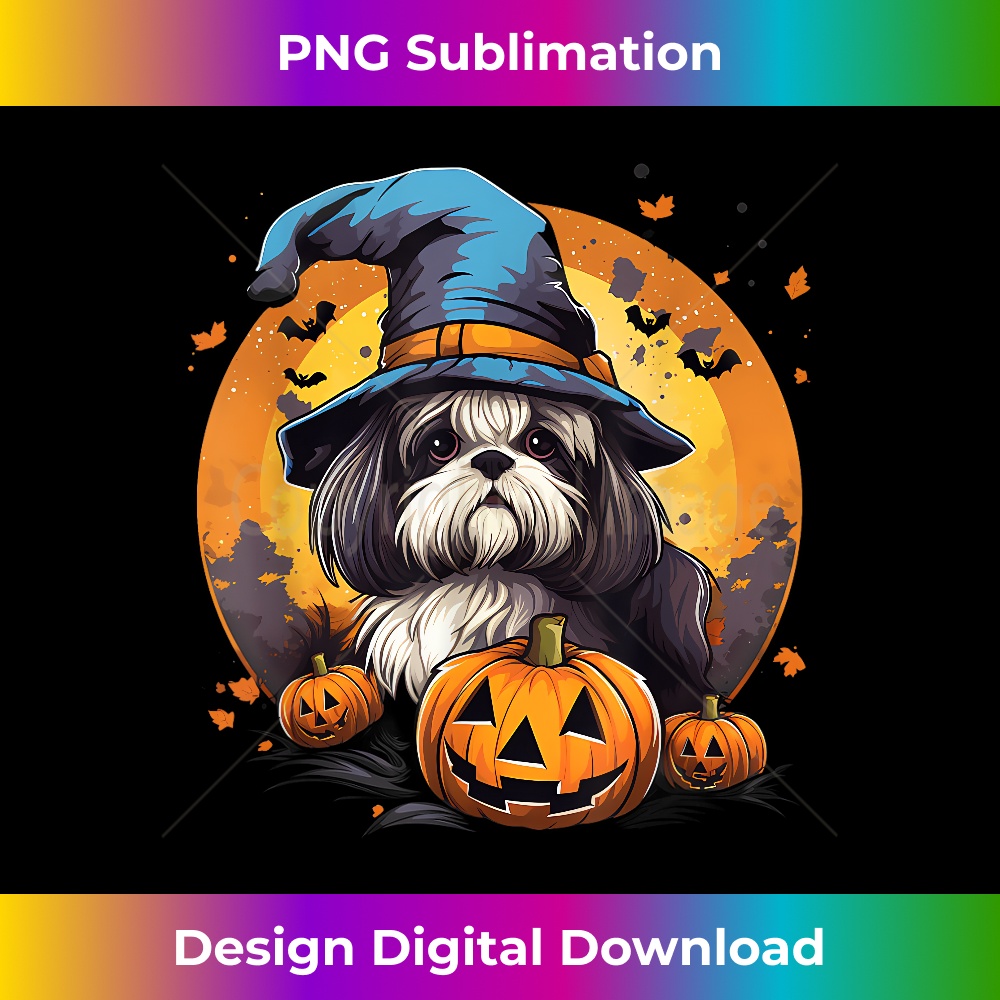 Spooky Shih Tzu Dog Witch Halloween - Edgy Sublimation Digit | Inspire ...