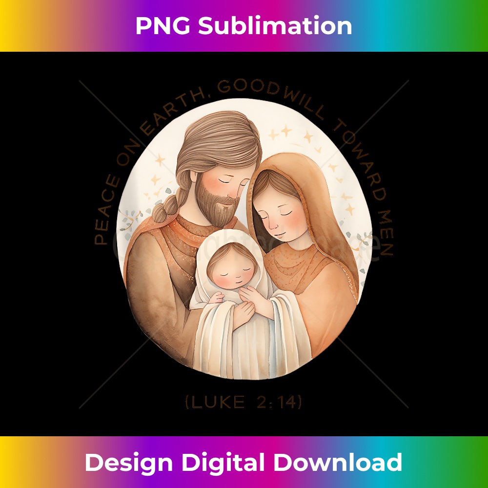 Boho Nativity Scene Peace on Earth, Goodwill Toward Men Chri | Inspire ...