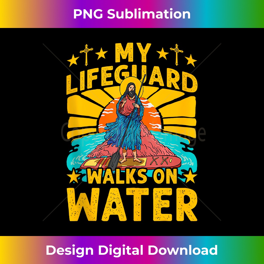 My Lifeguard Walk On Water Jesus Christian Cross God Retro T | Inspire ...