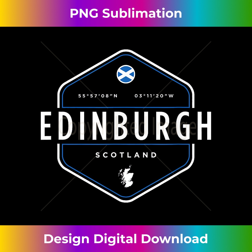 Edinburgh Scotland Map Flag Graphic - Sublimation-Optimized | Inspire ...