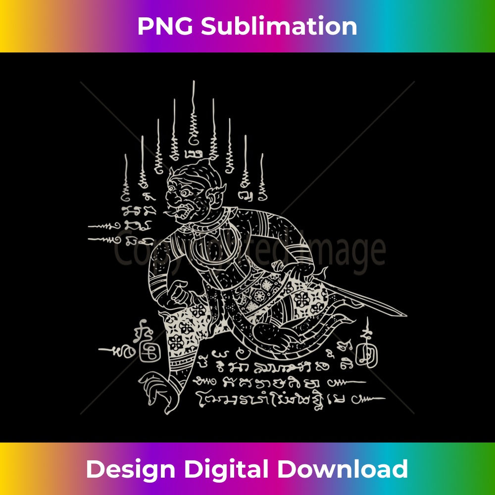 Sak Yant Thai Tattoo Hanuman Mythical Yantra Thailand Gift T - Inspire ...