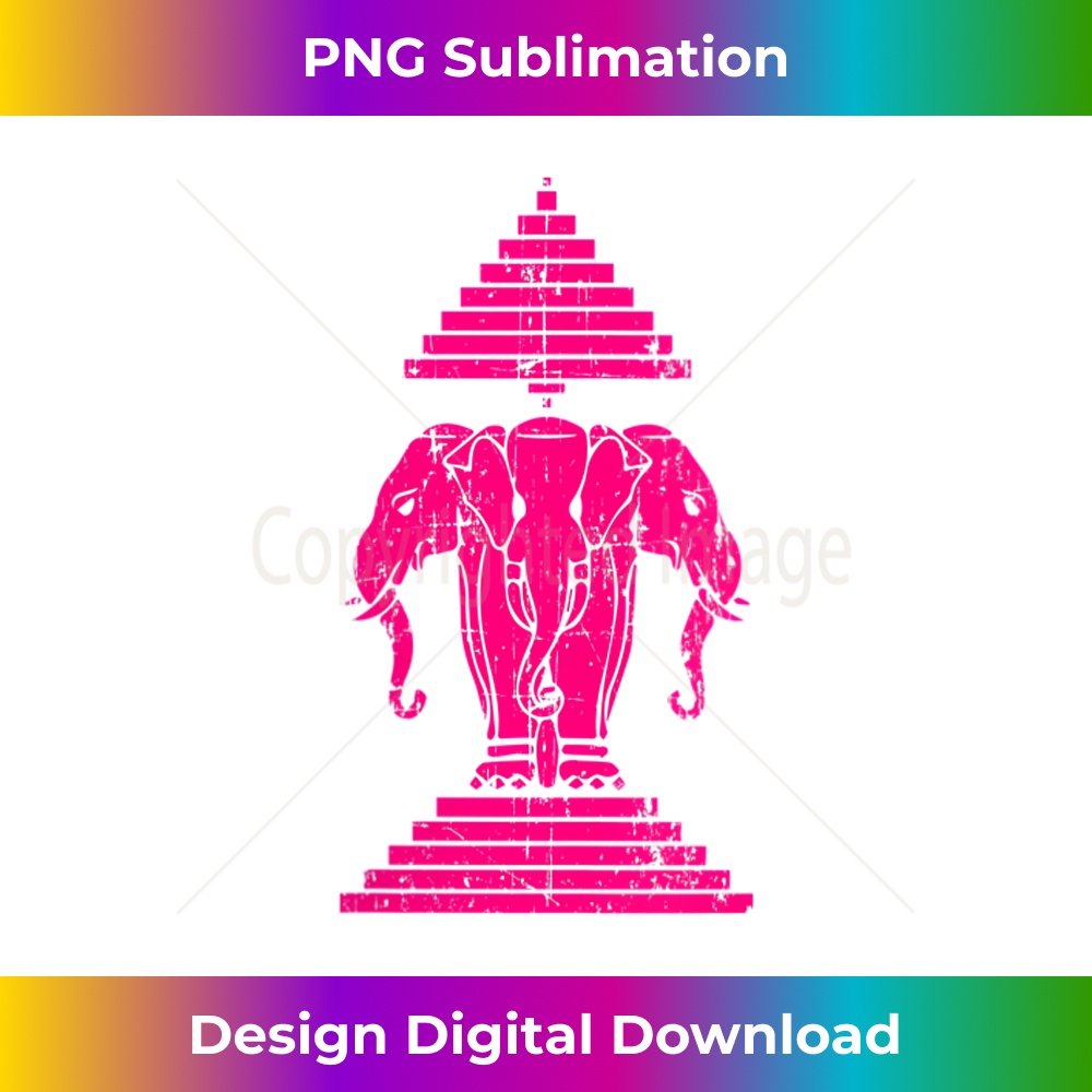 Womens Laos 3 Headed Elephant Erawan Laotian Sabaidee V-Ne | Inspire Uplift