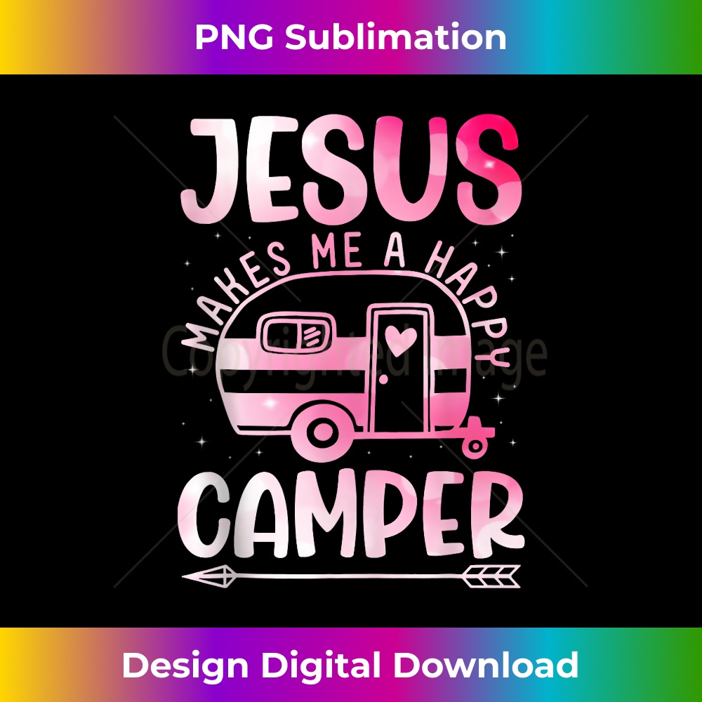Jesus Make Me Happy Camper Christian Camping God Bible Faith | Inspire ...