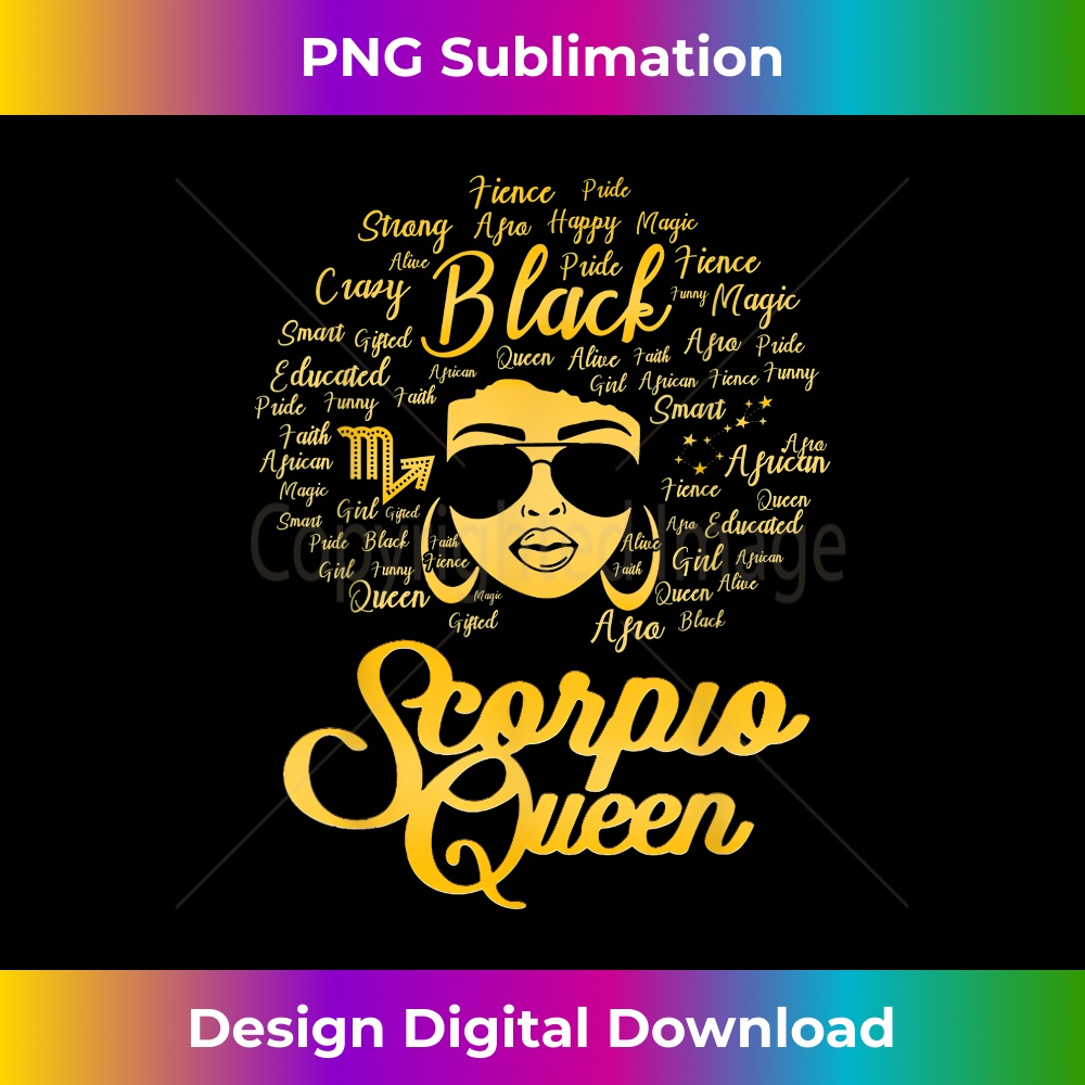 Scorpio Queen Birthday Blackwomen Zodiac Signs Afro Hair - S | Inspire ...