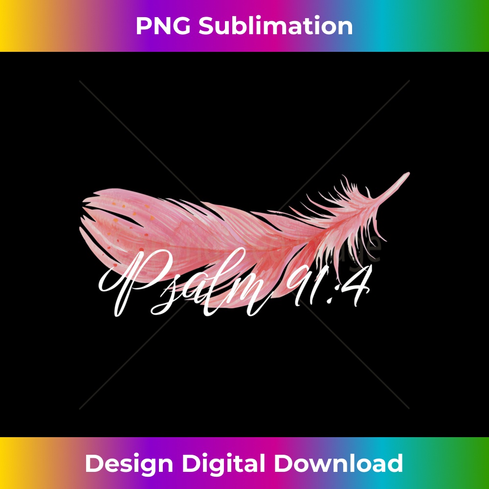 Beautiful Pink Feather Bible Verse Psalm 914 Long Slee - Urb | Inspire ...