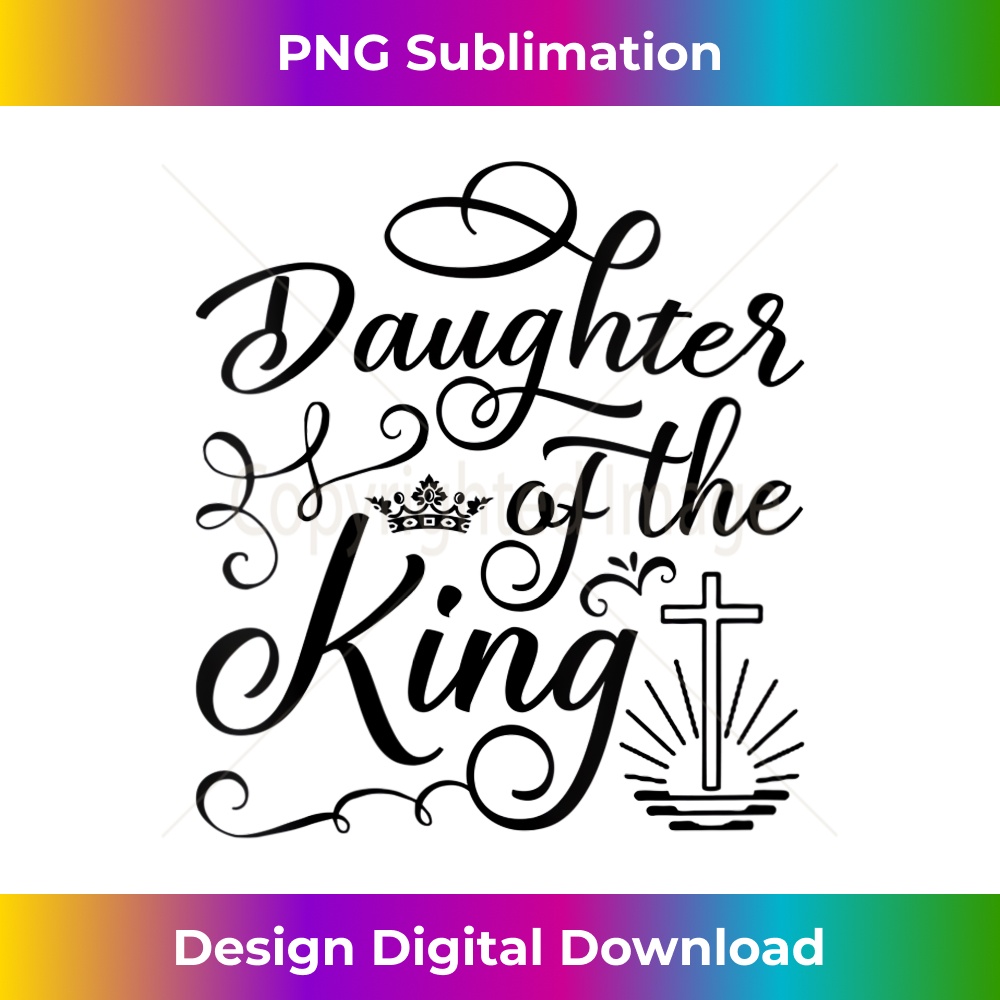 Womens Daughter Of The King Jesus Royalty Crown Christian V- | Inspire ...