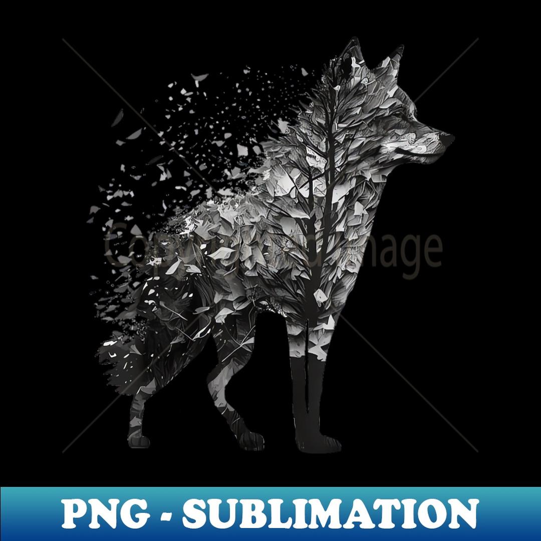 Wolf Tree Decay Drawing Animal Print Art Wolf 1 - PNG Transp | Inspire ...
