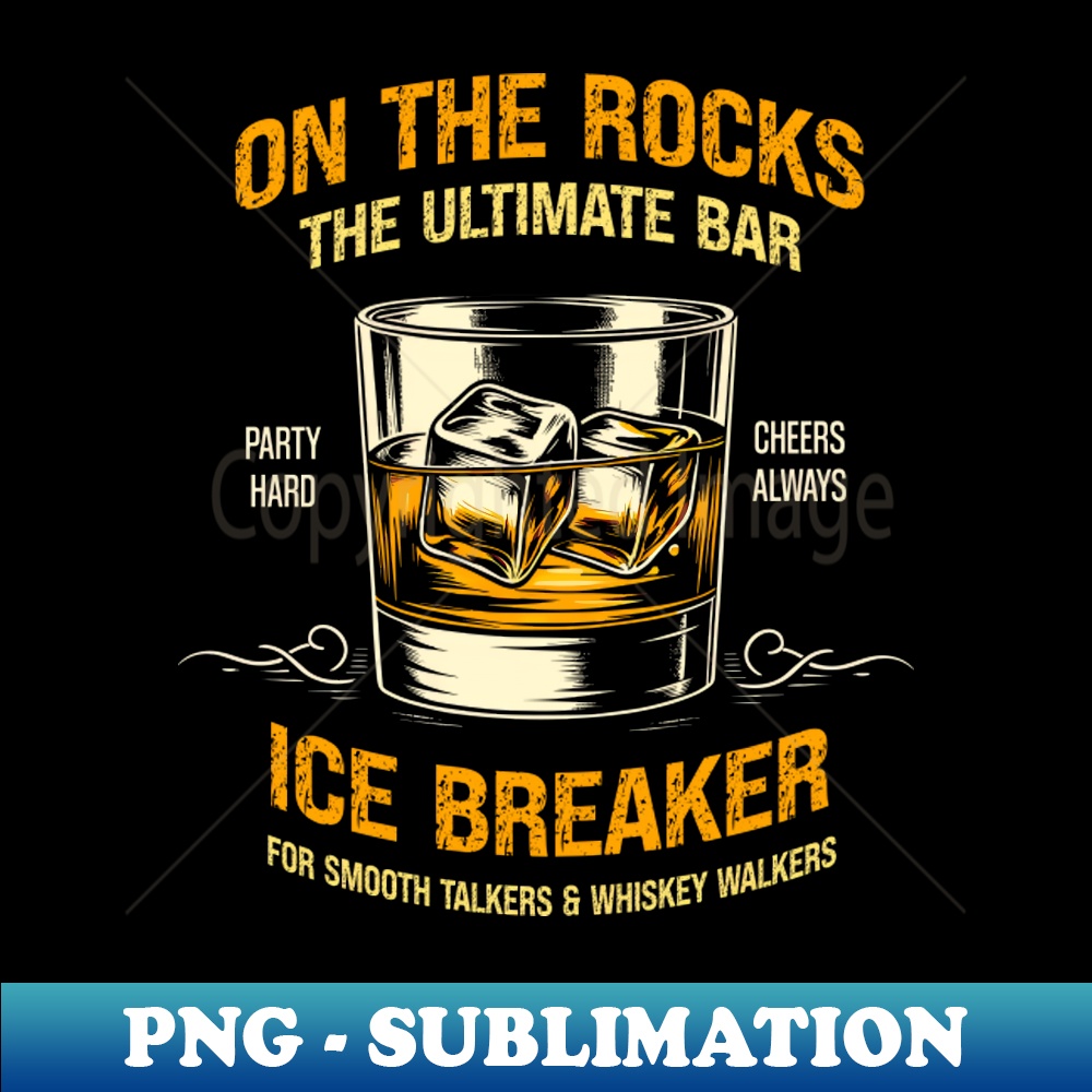 whiskey on the rocks the ultimate bar ice breaker t-shirt 1 | Inspire ...
