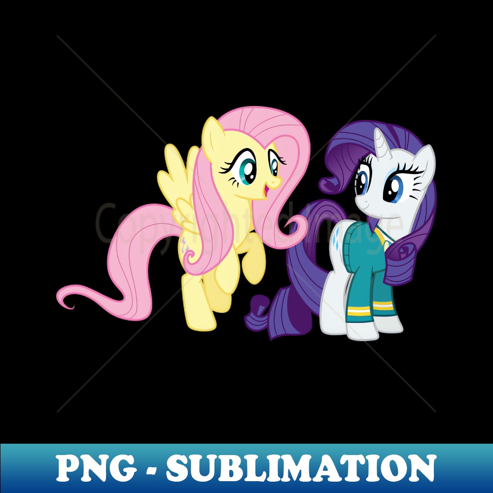 Fluttershy and Pony Tones Rarity - Sublimation-Ready PNG Fil | Inspire ...
