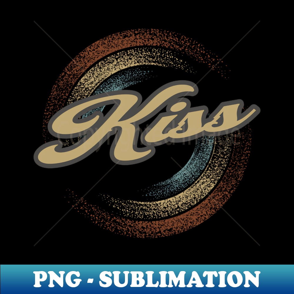 Kiss Circular Fade - Modern Sublimation PNG File | Inspire Uplift