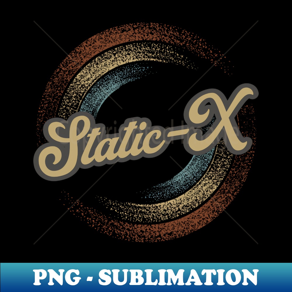 Static-X Circular Fade - Modern Sublimation PNG File | Inspire Uplift