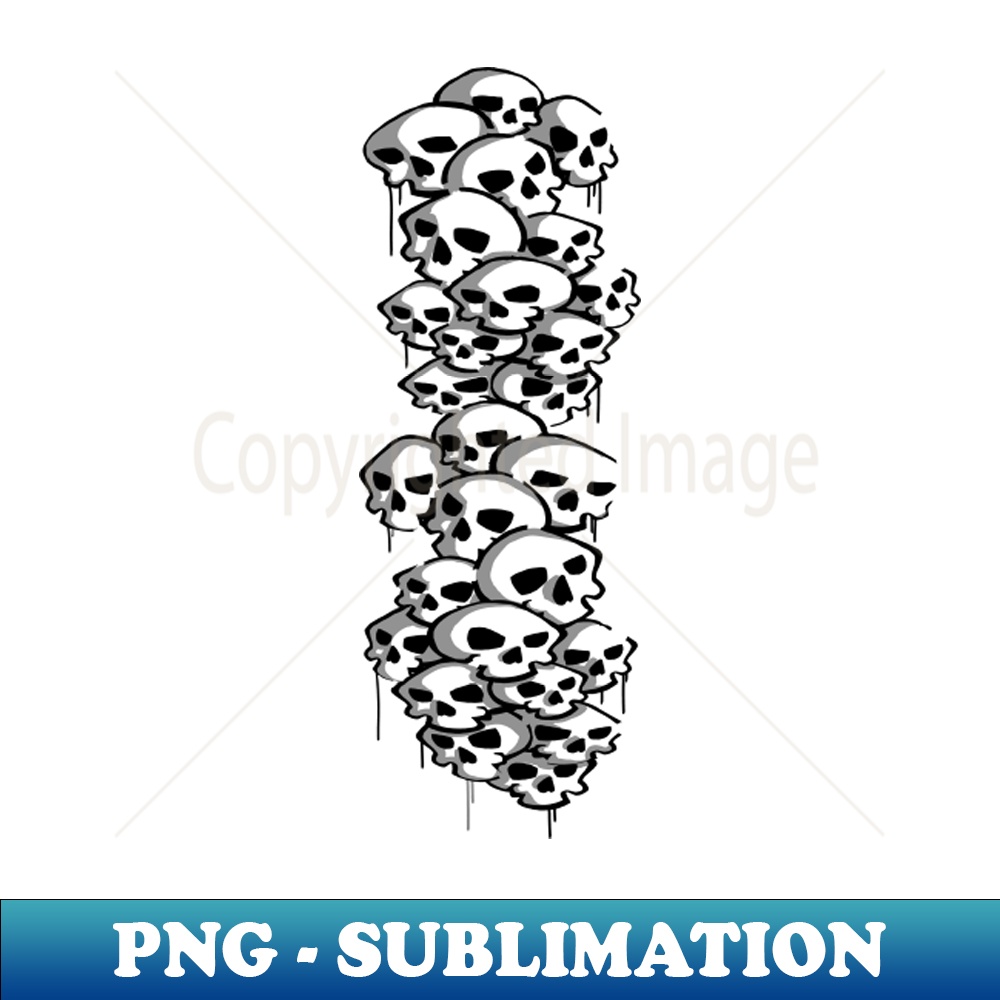 Column Of Skulls - Premium Sublimation Digital Download | Inspire Uplift