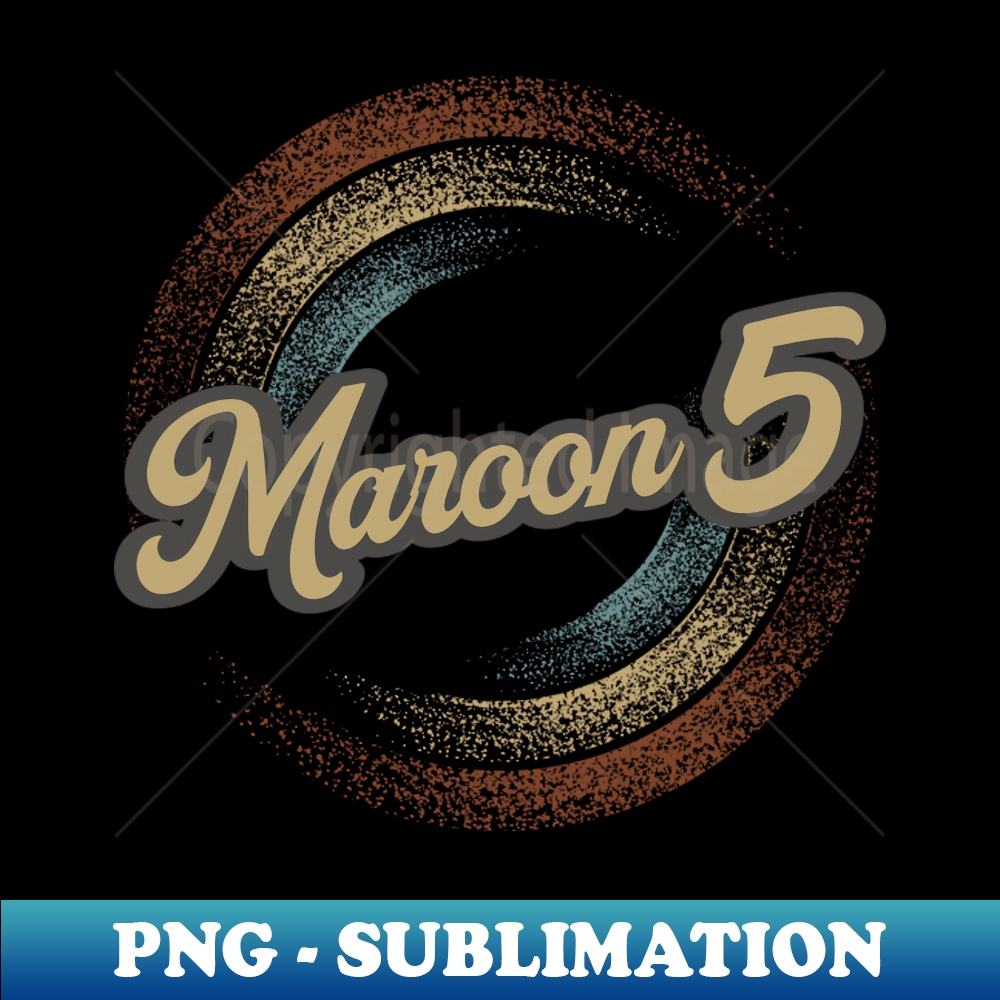 Maroon 5 Circular Fade - Modern Sublimation PNG File | Inspire Uplift