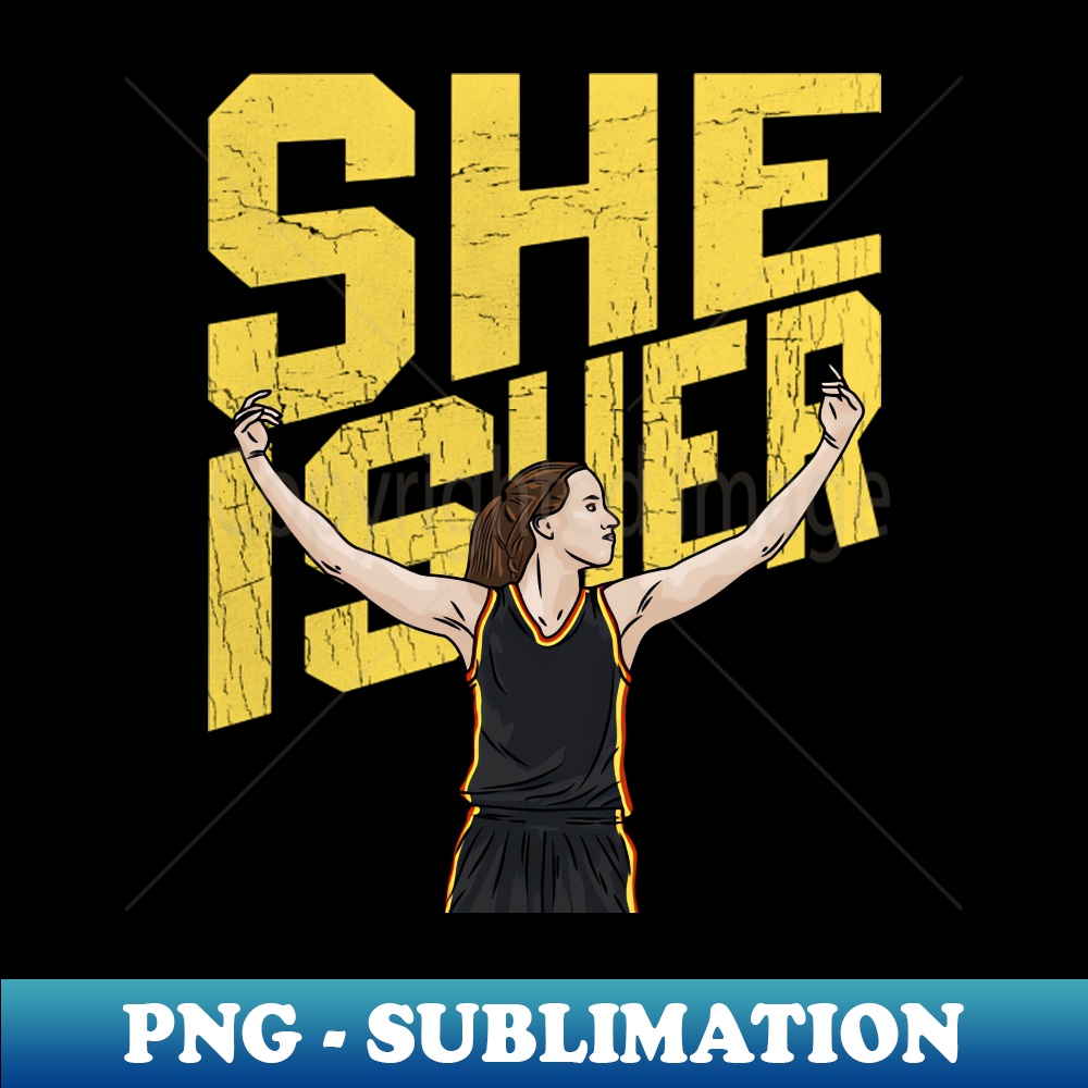 She Is Her - Caitlin Clark - Flat Cartoon Drawing | Inspire Uplift