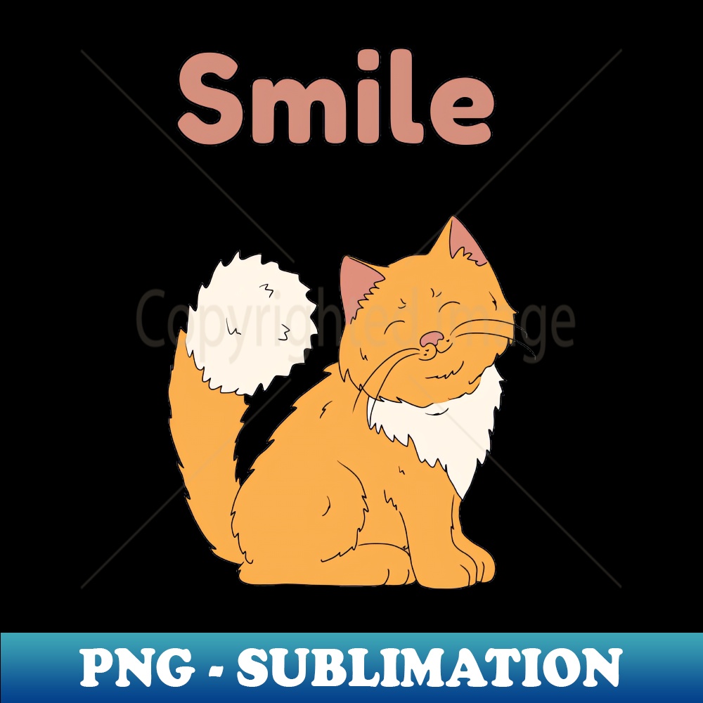 Smile Cute Cat - PNG Transparent Sublimation File | Inspire Uplift