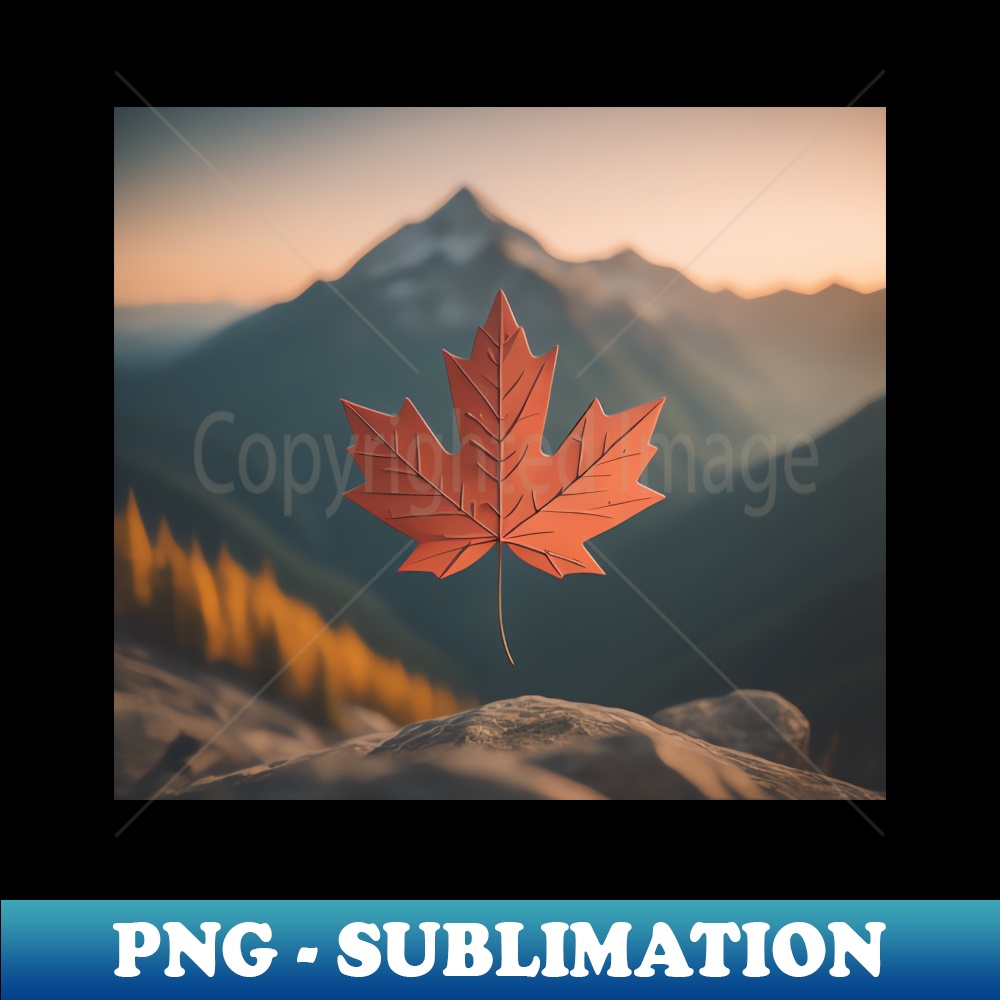 Maple Leaf in the Mountains - Creative Sublimation PNG Downl | Inspire ...