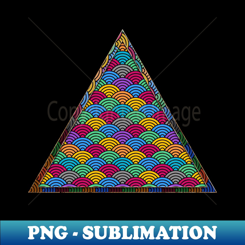 Geometric Inverted Japanese Seigaiha Pattern in Crayon Rainb | Inspire ...