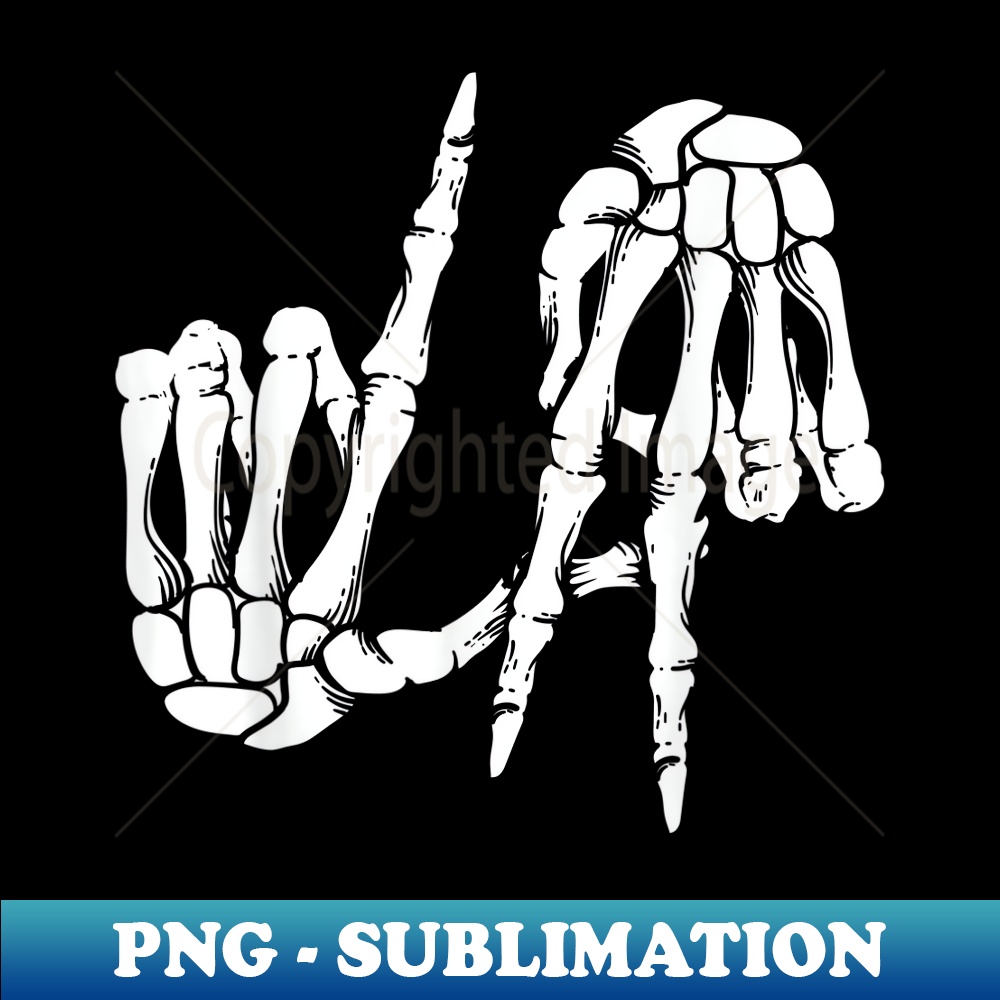 Cute Freaky Los Angeles Hand Sign Skeleton LA - Premium PNG | Inspire ...