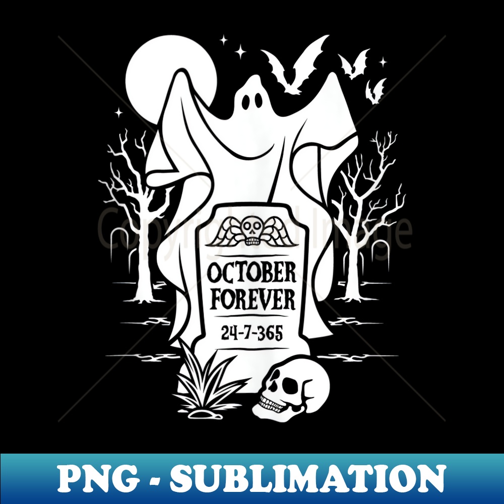 October Forever Ghost and Gravestone Goth Punk Halloween - P | Inspire ...