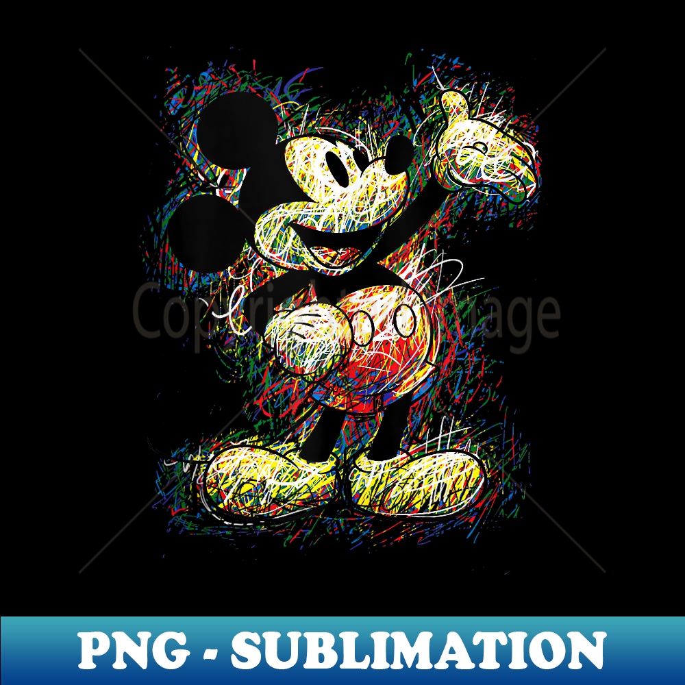 Disney Mickey Mouse Scribble - High-Resolution PNG Sublimati | Inspire ...